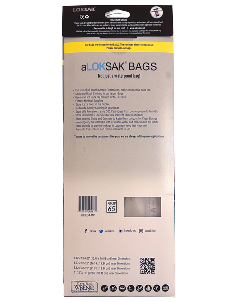 aLOKSAK Medium Multi Pack (Set of 4 - 4" X 7", 6" X 6", 9" X 6", 12" X